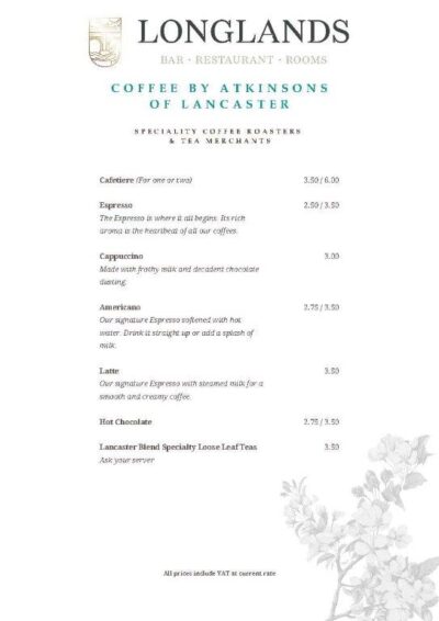 Breakfast Menu - Longlands